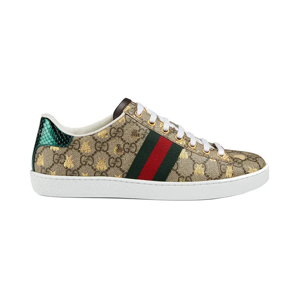 Gucci GG Supreme Bee Sneakers Beige Wom – voilà.id Gucci GG Supreme Bee Sneakers Beige Wom – voilà.id