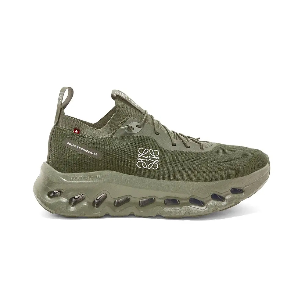 Loewe x ON Cloudtilt Polyester Knitted Mesh Sneakers Khaki Loewe x ON Cloudtilt Polyester Knitted Mesh Sneakers Khaki