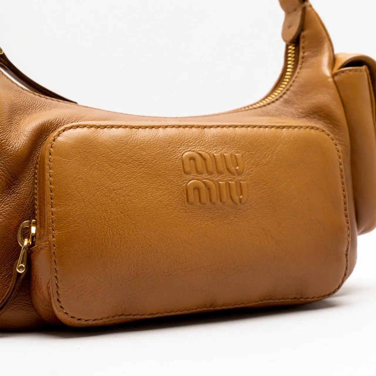 Miu Miu Pocket Shoulder Bag Nappa Leather Honey – voilà.id Miu Miu Pocket Shoulder Bag Nappa Leather Honey – voilà.id